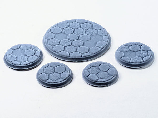 Base Set: Decaying Concrete Hex Tiles – Custom Miniature Maker