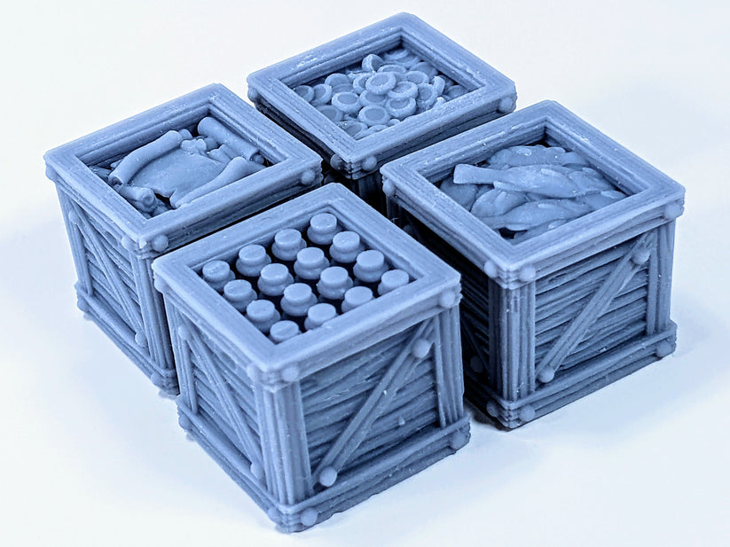 Fantasy Wooden Crates – Custom Miniature Maker