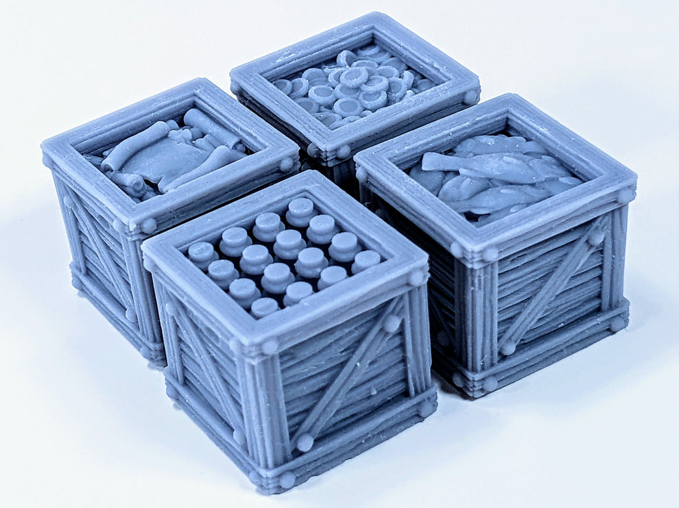 Fantasy Wooden Crates – Custom Miniature Maker